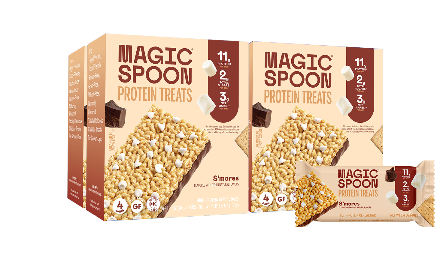 S'mores 4 Pack | S'mores Snack Bars | Magic Spoon