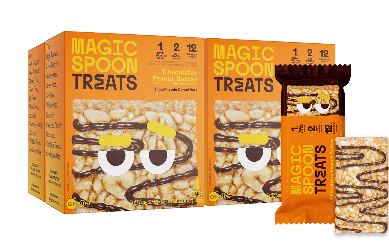 Chocolate Peanut Butter Cereal Treats | Cereal Snack Bars | Magic Spoon